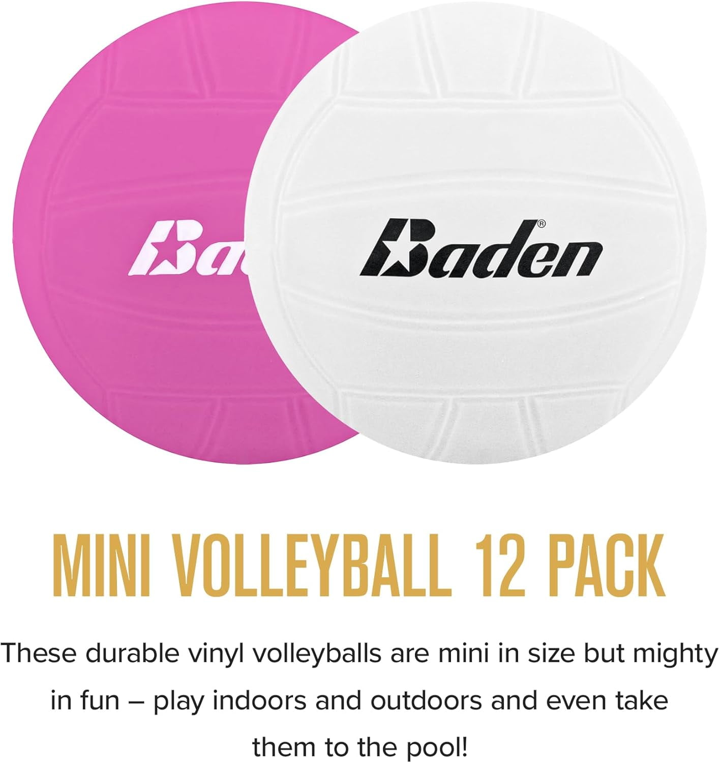 12-Pack 4-Inch Volleyballs with Pump - Great for Gifts, Awards & Pool ...