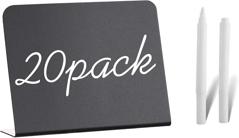12 Pack 4"x3"Mini Chalkboard Signs for Chalk Sign for Food - Party ...