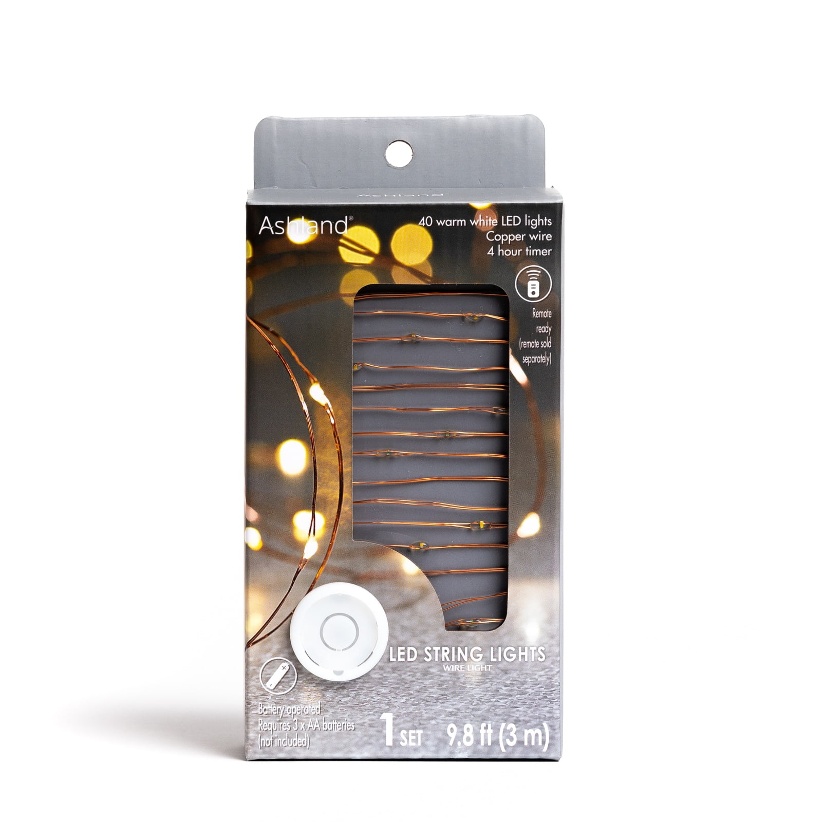 12 Pack: 40ct. Warm White Copper Wire LED String Lights by Ashland ...