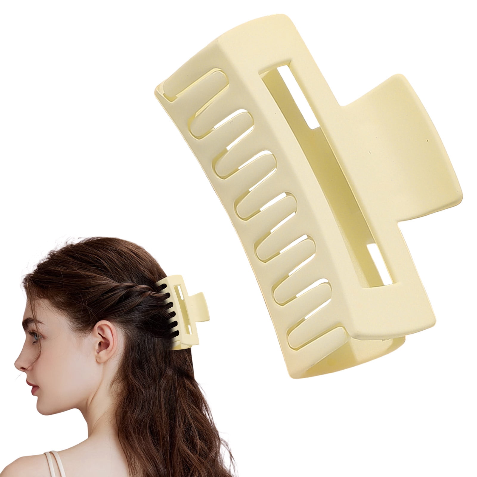 12 Pack 5.1 Inch Matte Square Hair Claw Clips for Women, Strong Hold ...