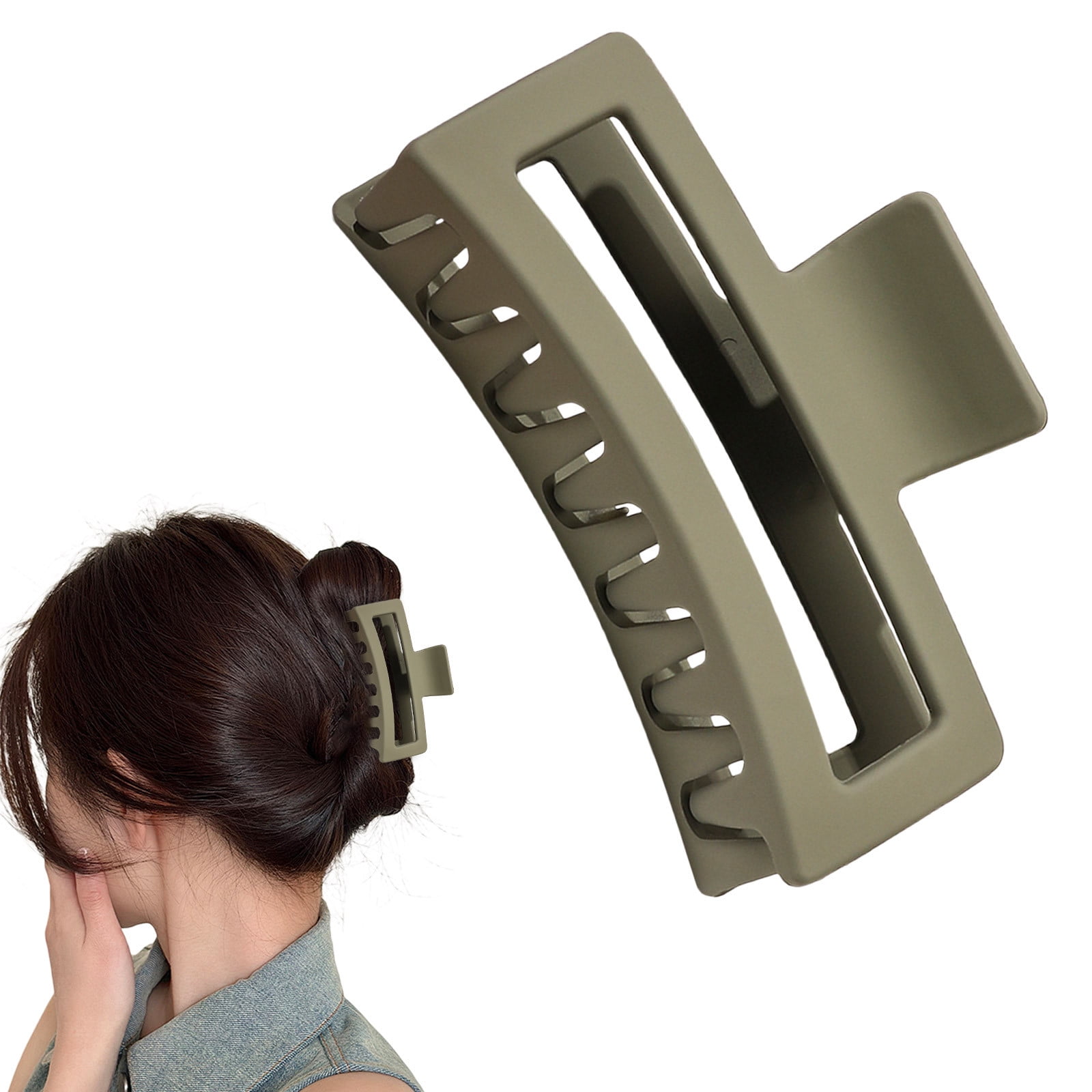 12 Pack 5.1 Inch Matte Square Hair Claw Clips for Women, Strong Hold ...