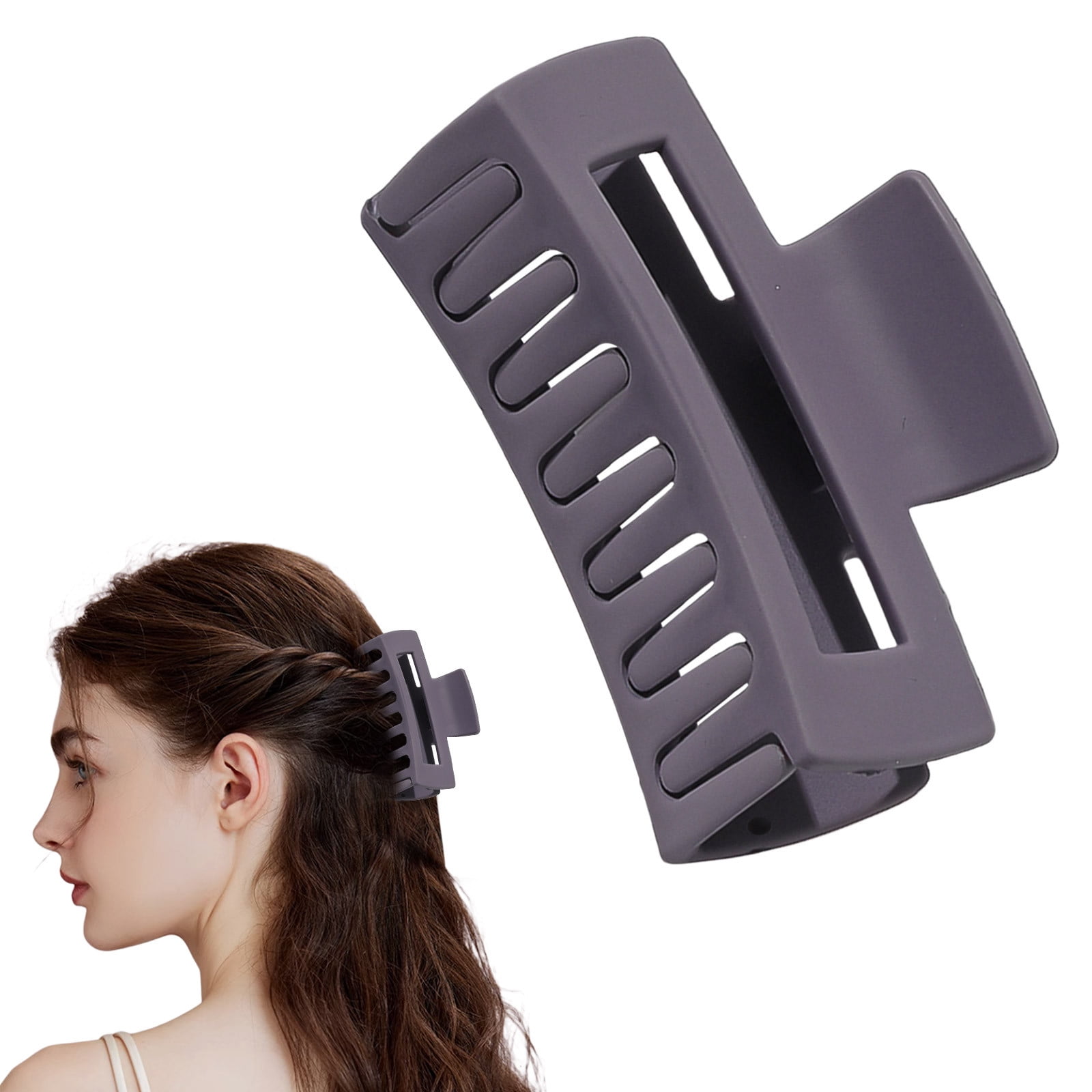 12 Pack 5.1 Inch Matte Square Hair Claw Clips for Women, Strong Hold ...