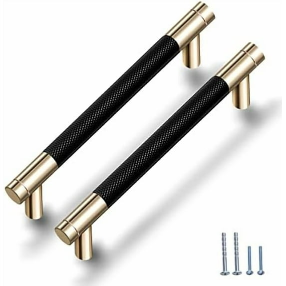 12 Pack 5 Inch 128 mm Knurled Cabinet Handles Cabinet Pulls Aluminum ...