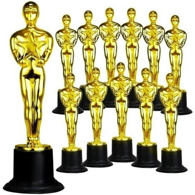 12-Pack 6" Gold Award Trophy, Award Statues, Oscar Statues Trophies for ...