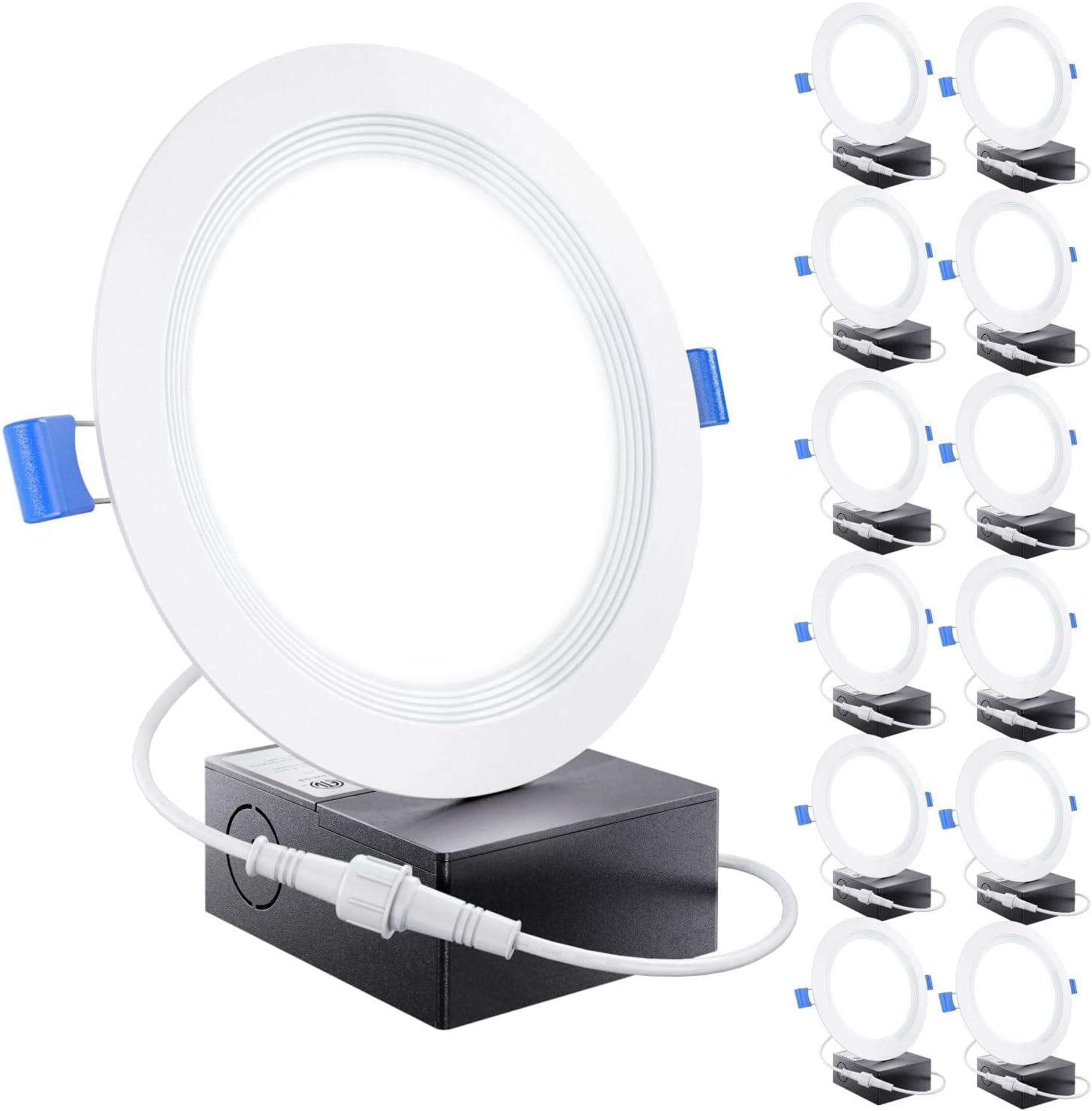 12 Pack 6 Inch LED Recessed Light, Ceiling Canless Recessed Lights ...