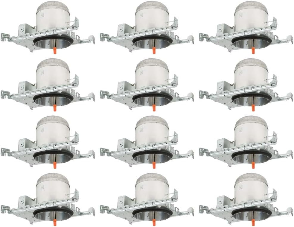 12 Pack 6 Inch New Construction Recessed Housing, Air Tight IC Rated ...
