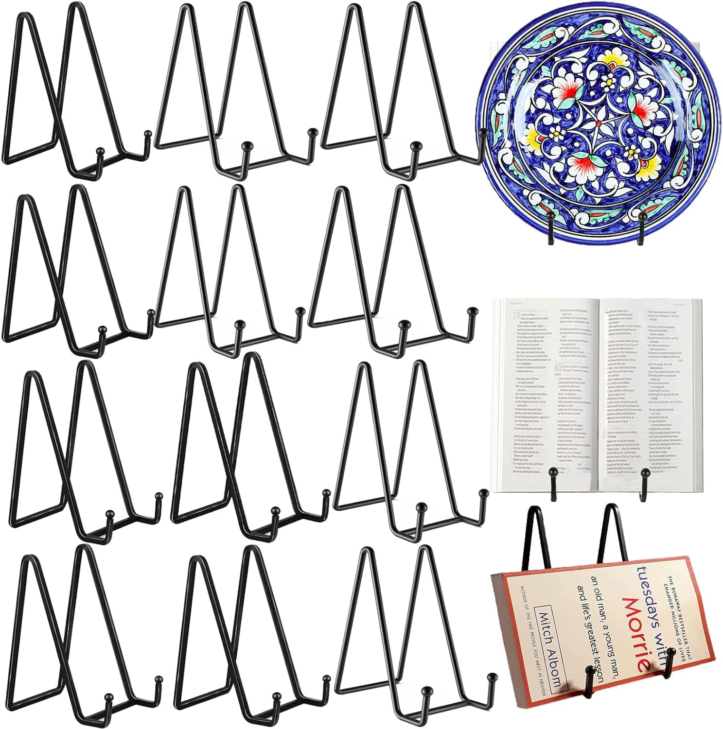 12 Pack 6"Plate Stands for Display,Metal Plate Holders Display Stands ...