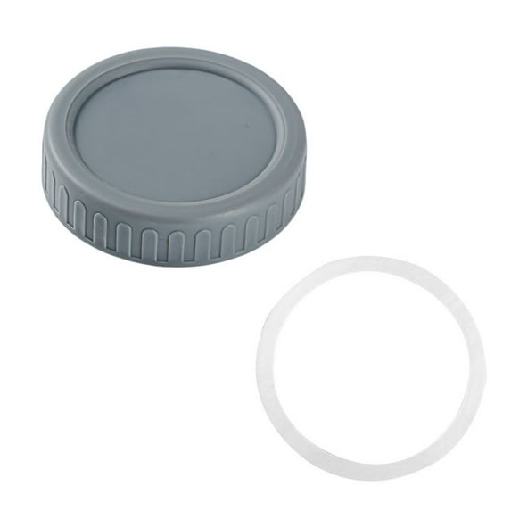 12 Pack 75mm Plastic Mason Jar Lids with Leak-Proof Silicone Ring ...