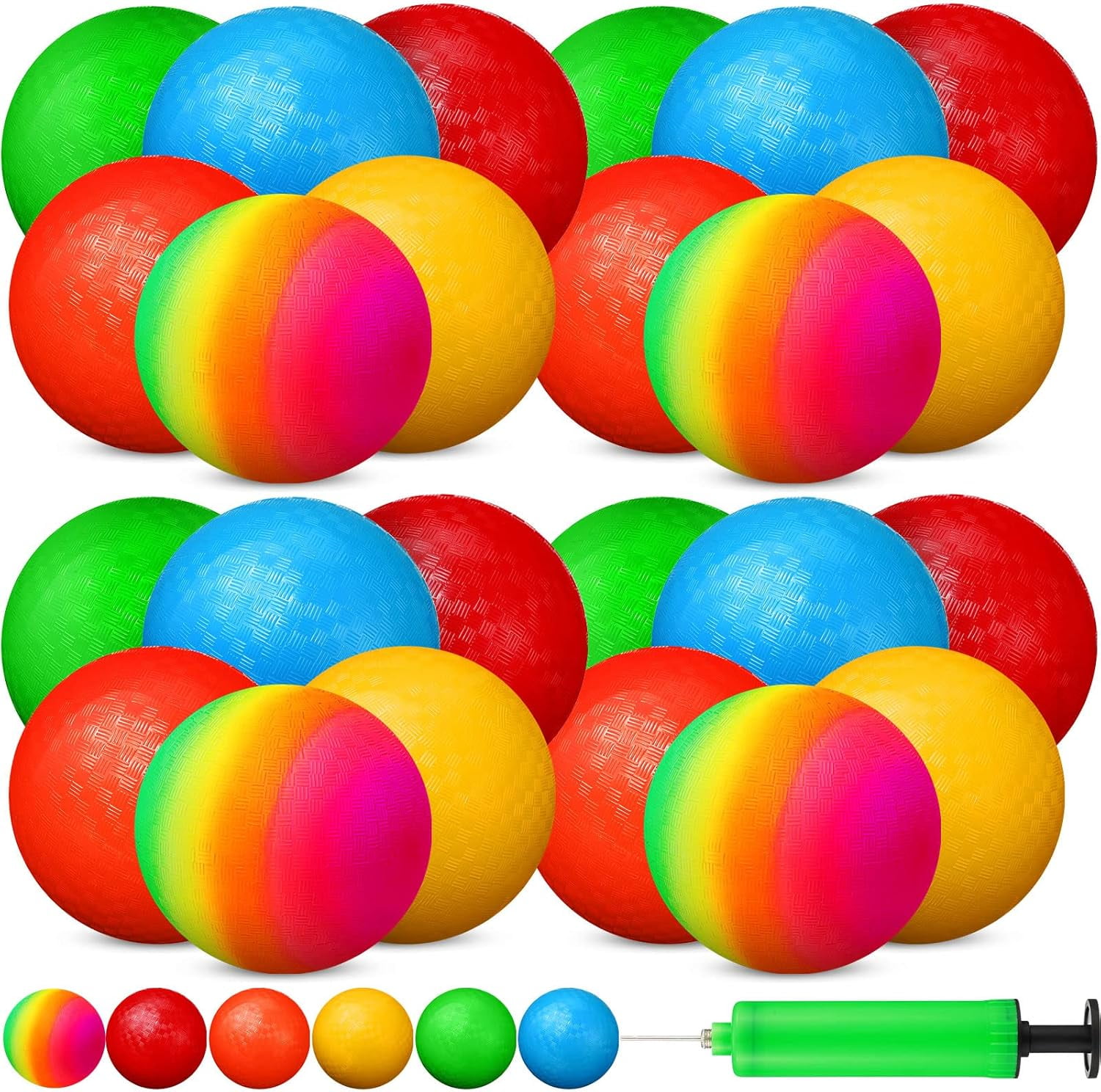 12 Pack 8.5 Inch Playground Balls Kickball Bulk, Bouncy Balls for Kids ...