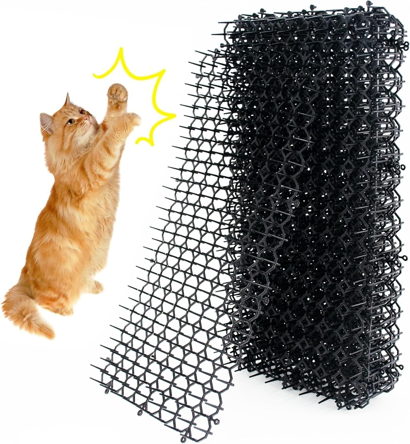 12 Pack 8 * 6 Inch Square Cat Scat Mats with Spikes, Cat Repellent Pads ...