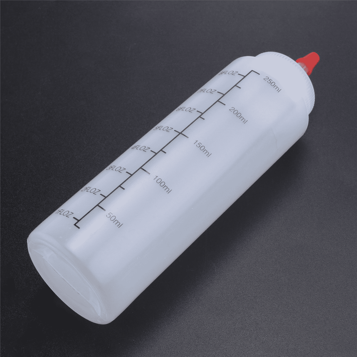 12-Pack 8 Oz Condiment Squeeze Bottles with Red Tip Cap - Plastic ...