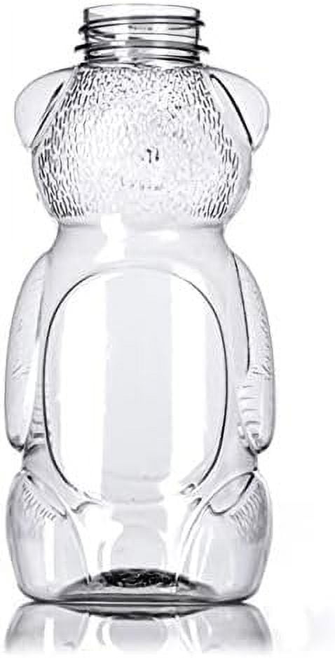 12 Pack, 8 Oz Plastic Bear Honey Bottle Jars Refillable Squeeze Bottles ...