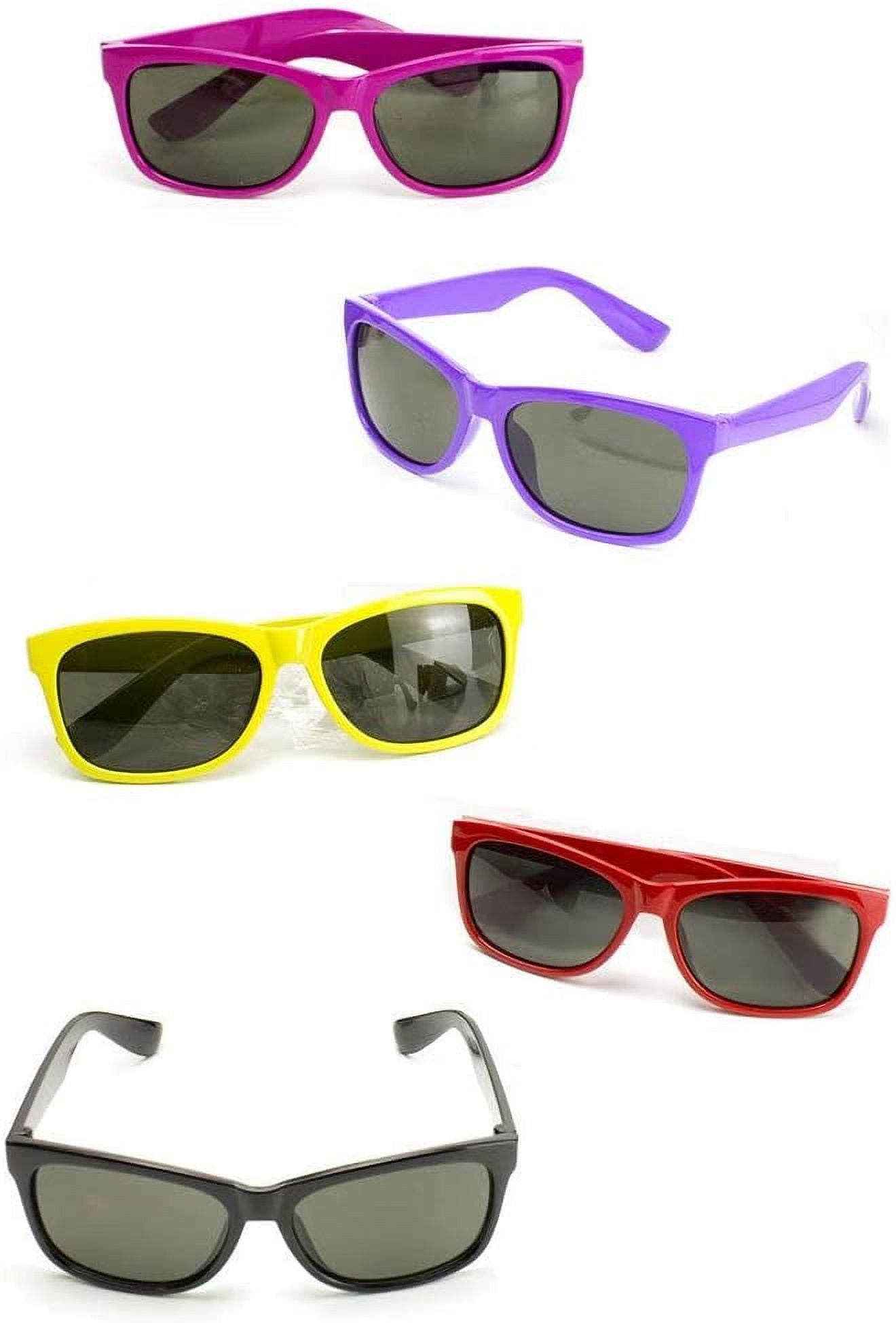 12 Pack 80's Style Neon Party Sunglasses - Fun Gift, Party Favors ...