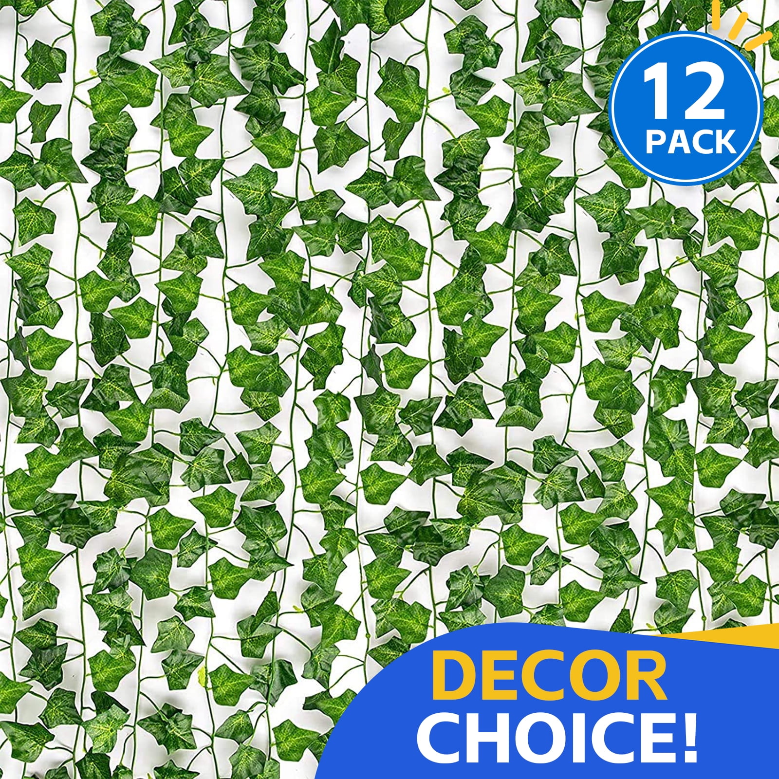 12 Pack 84 Feet Fake Vines, Artificial Ivy Leaves Wall Hanging Greenery Ivy Garland, Fake Vine ...