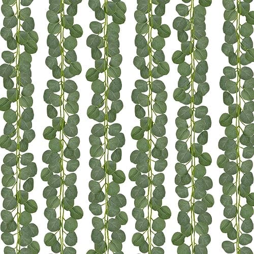 12 Pack 84Ft Eucalyptus Garland,Artificial Eucalyptus Leaves Table ...