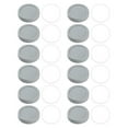 12 Pack 86mm Plastic Mason Jar Lids with Leak-Proof Silicone Ring ...