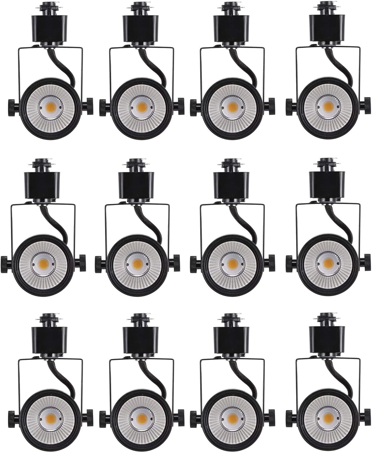 [12 Pack] 8W 3000K Warm White Dimmable LED Track Light Head,CRI90+ True ...