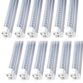 12 Pack 8ft LED Shop Light Fixture 72W 6500K Super Bright T8 LED Tube ...