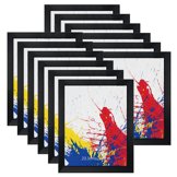 Set of 12, 4x6 Black Picture Frames, Horizontal and Vertical Display ...