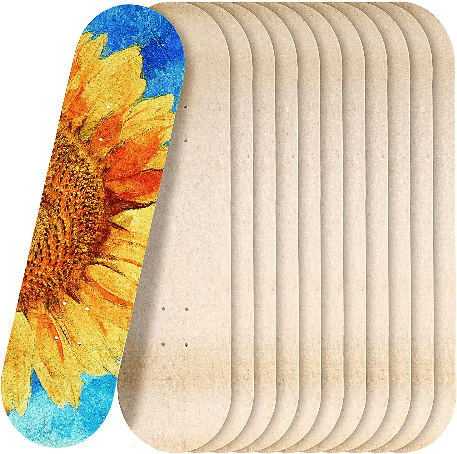 12-Pack 8x32-Inch 7 Ply Blank Wooden Skateboard Decks Maple Skateboard ...