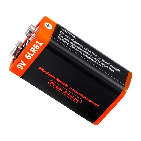 12 Pack 9V Alkaline Batteries, Long Lasting 9 Volt Square All-Purpose ...