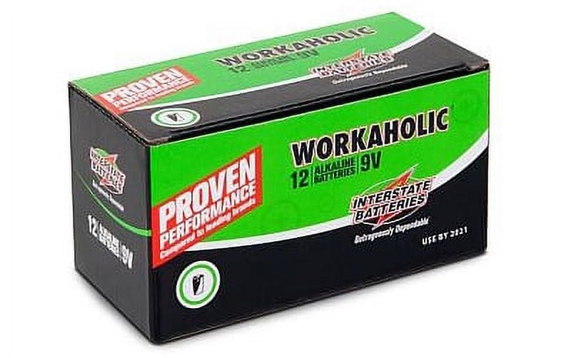 12 Pack 9V Interstate Workaholic Alkaline Battery, Each - Walmart.com