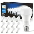 12-Pack A19 LED Light Bulbs 100W Equivalent 1250 Lumens, 13W 5000K Cool White Non-Dimmable, No ...
