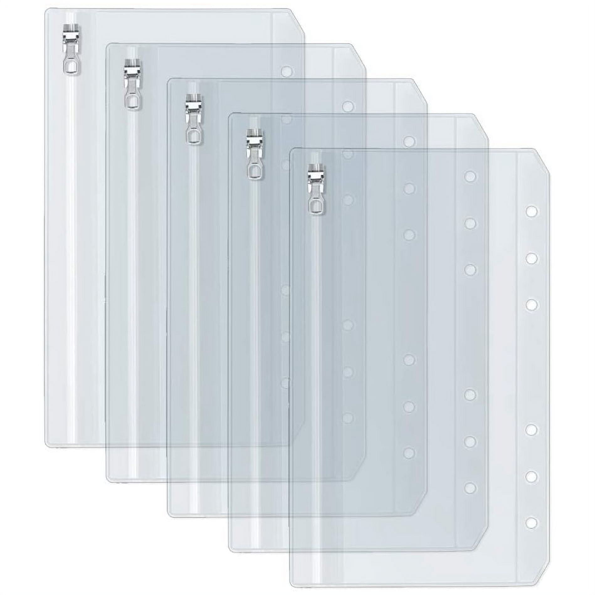 12 Pack A6 Binder Pockets with Metal Zipper & Extra Colorful Labels, 6 ...