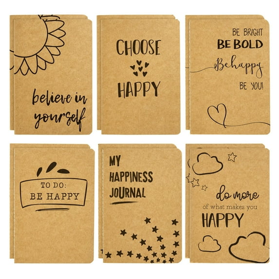 Paper Junkie Mini Notebooks Bulk Pack 4x6 Inches Brown Kraft Paper 80 ...