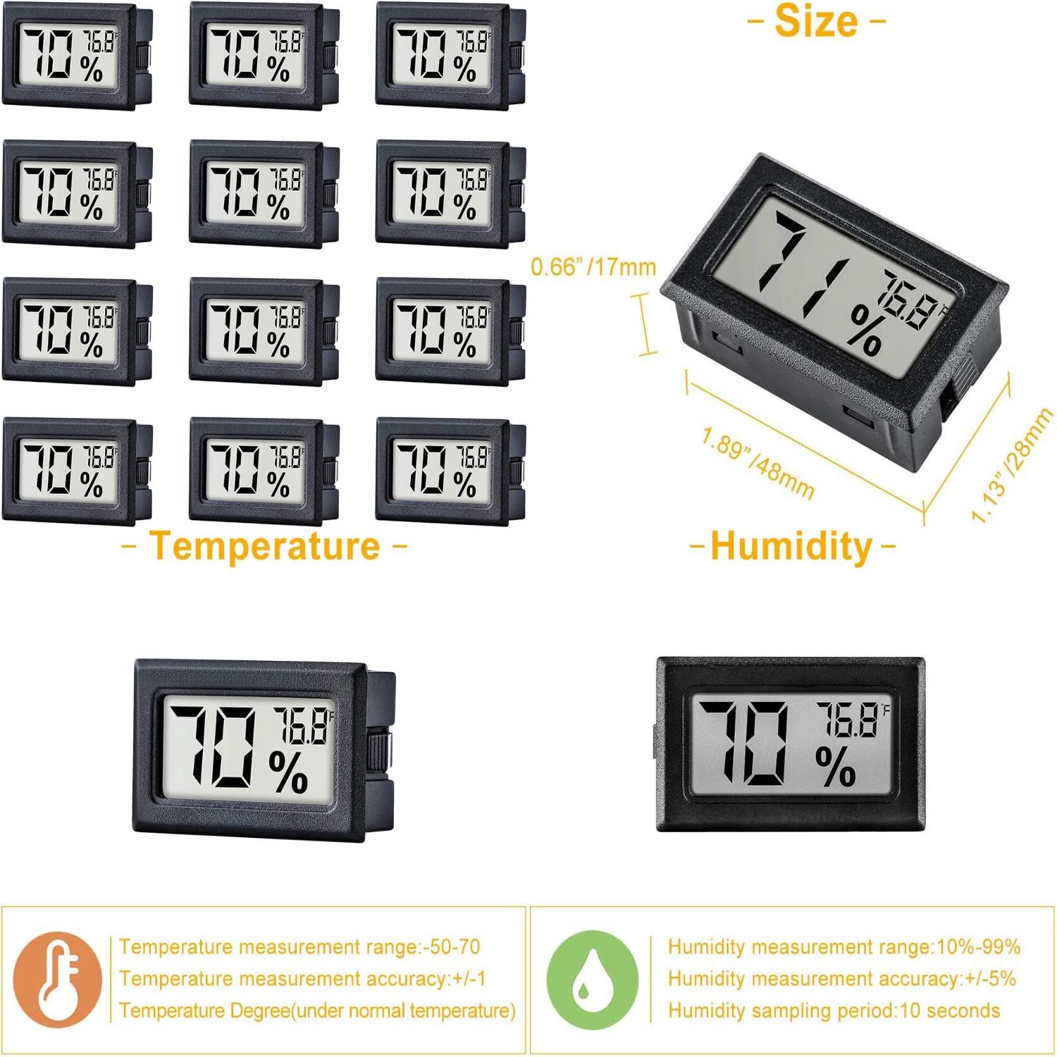 12-Pack Accurate Small Miniature Digital Electronic Temperature ...
