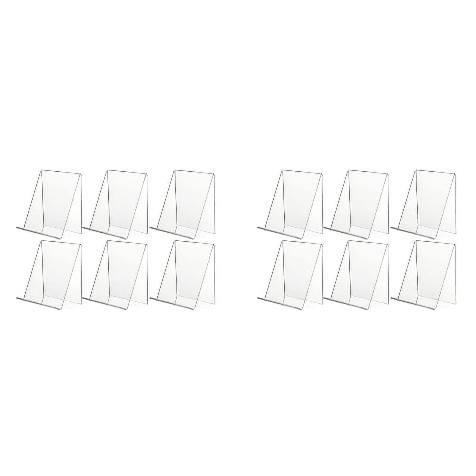 12 Pack Acrylic Book Stand,Clear Acrylic Display Stand, Clear Holder ...