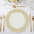 12-Pack Acrylic Charger Plates, Round 13" Clear with Gold Wheat Pattern ...