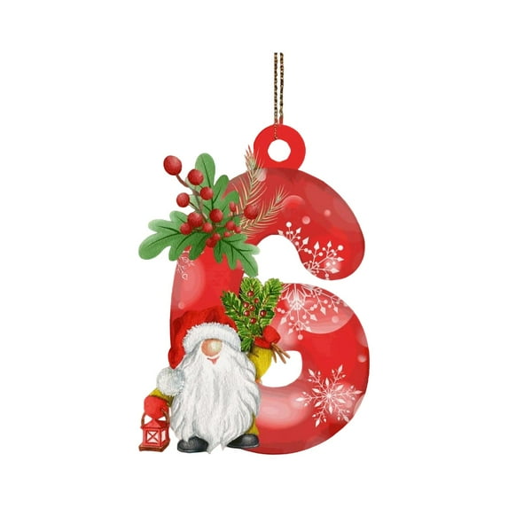 12-Pack Acrylic Christmas Letter Ornaments 3D Gnome Snowflake ...
