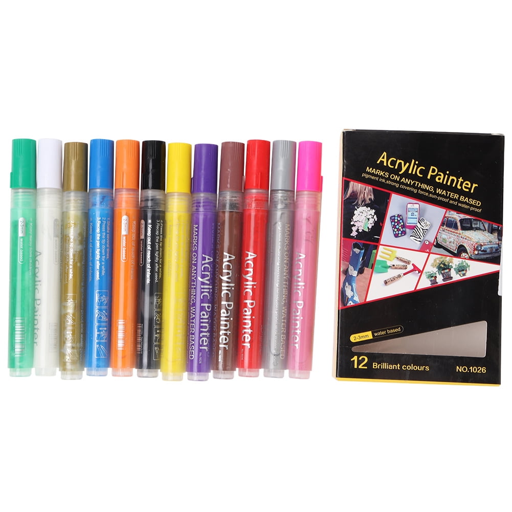 12 Pack Acrylic Marker 1026 Body Painted Decoration DIY Graffiti Water ...