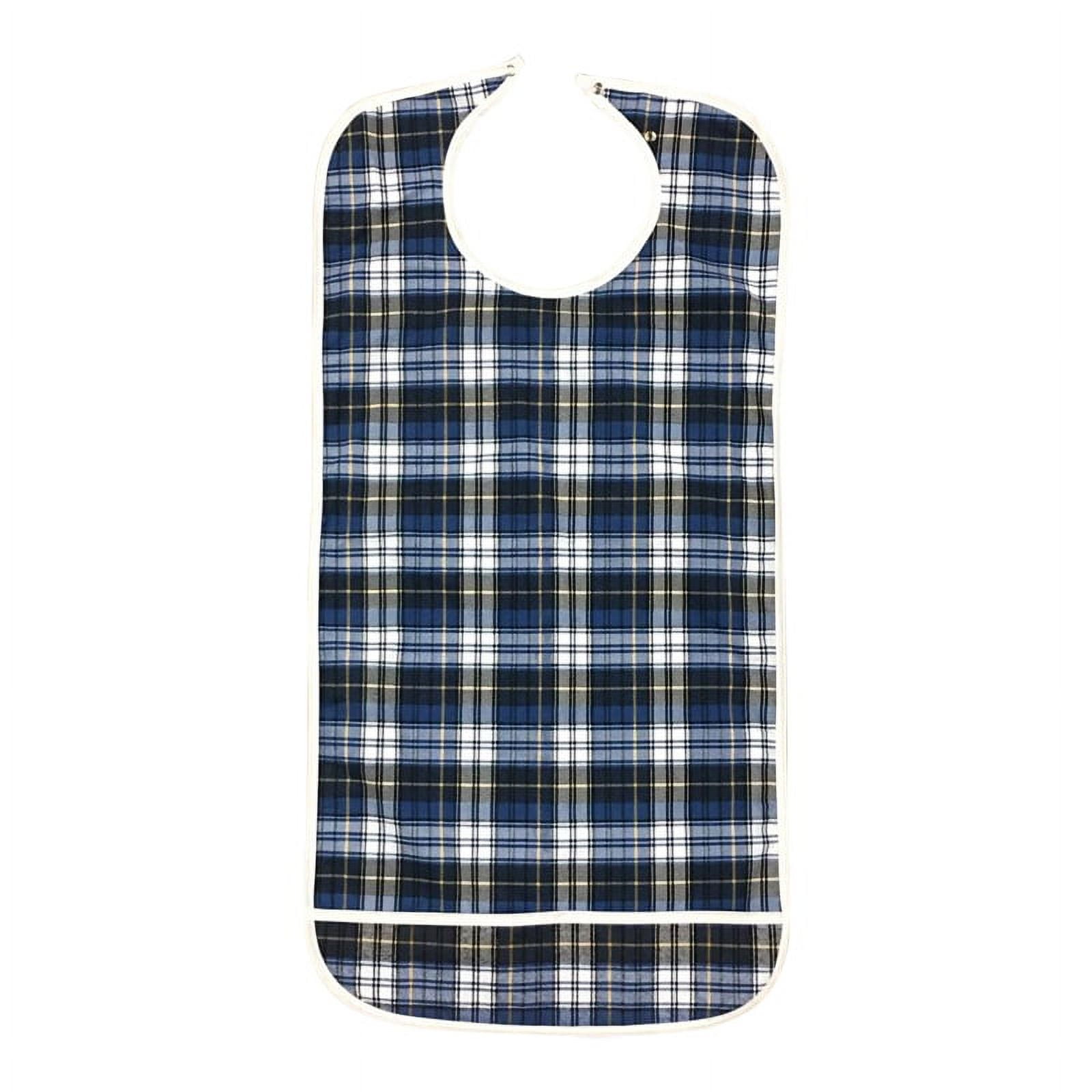 12 Pack, Adult Bib or Clothing Protector Reusable Washable 18x36 Blue ...