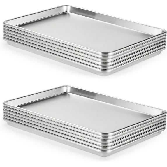 12 Pack Aluminum Sheet Pan, NSF Listed Half Size 18 x 13 inch ...