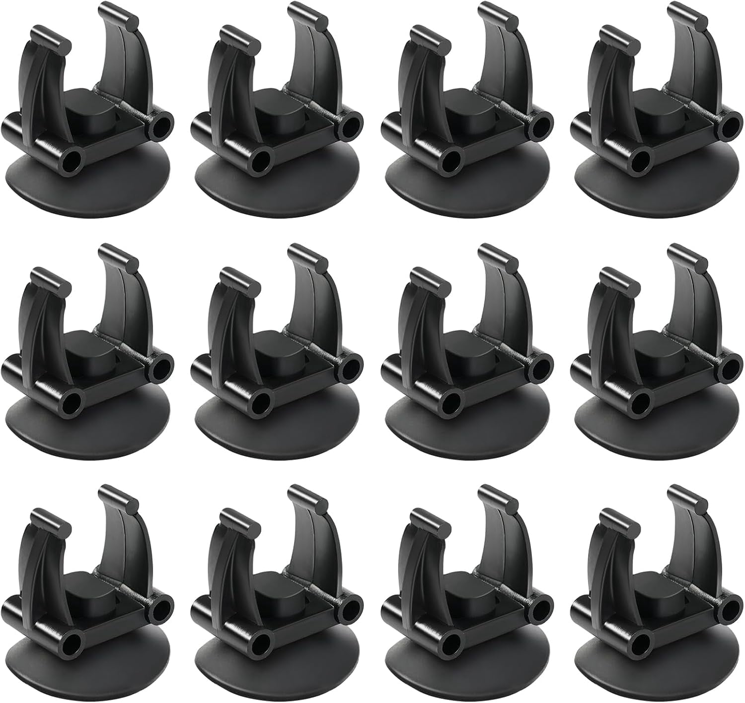 12 Pack Aquarium Suction Cups with Clip Black,for 0.75" Aquarium Heater ...