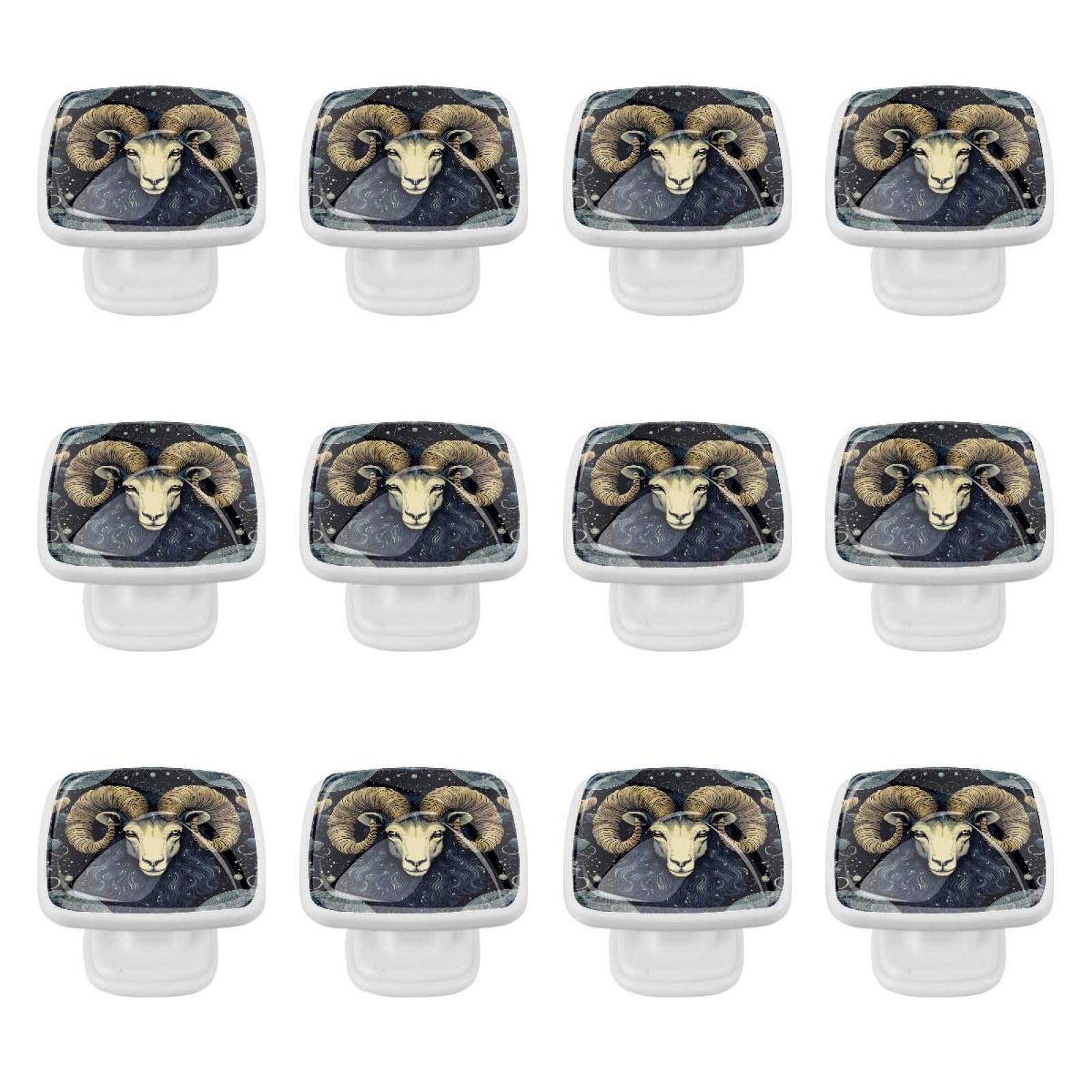 12 Pack Aries Kitchen Cabinet Square Knob Cabinet Hardware for Dresser ...