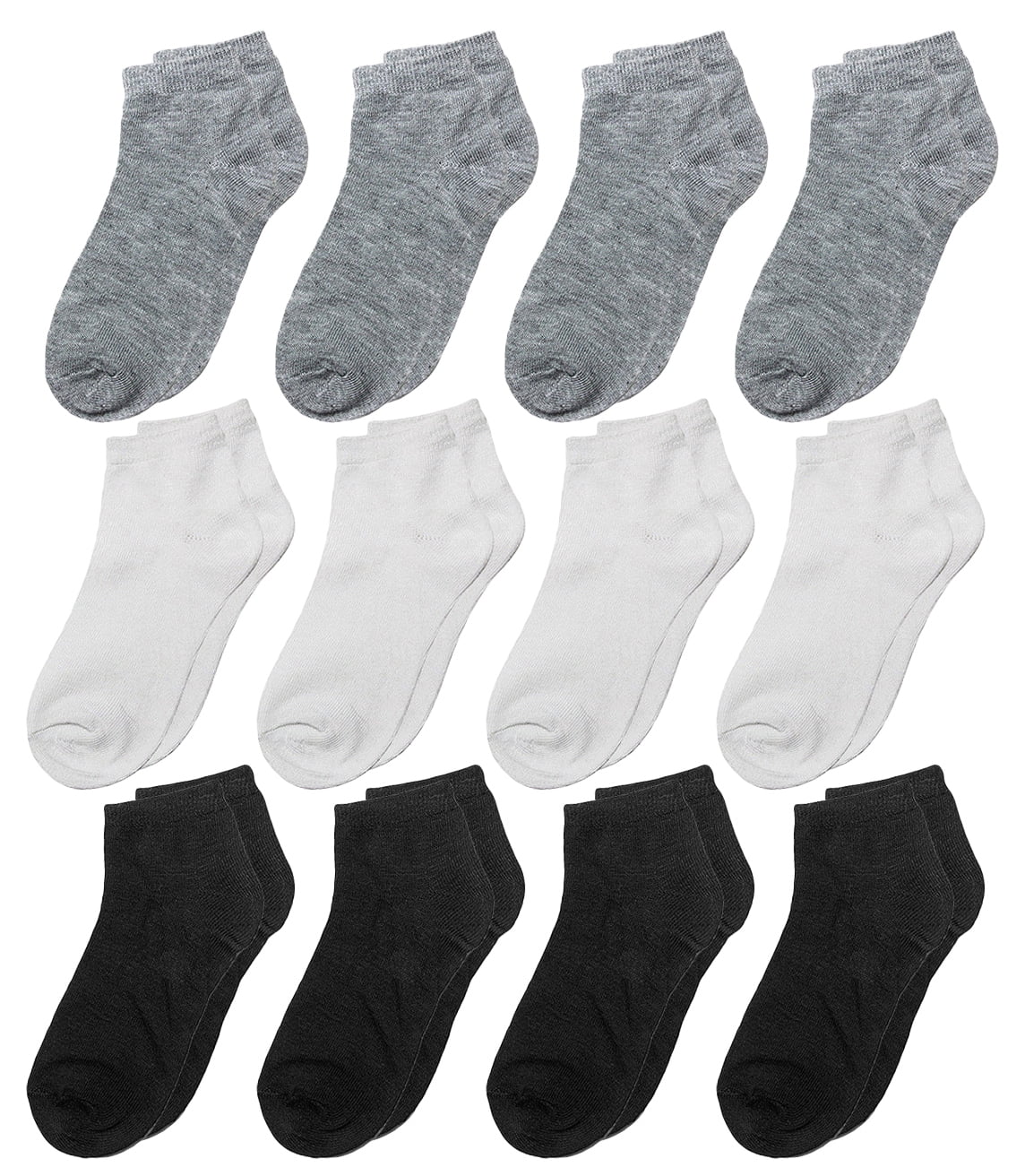 Falari Women's Assorted Color Ankle Socks Size 9-11 Cotton Spandex Crew ...