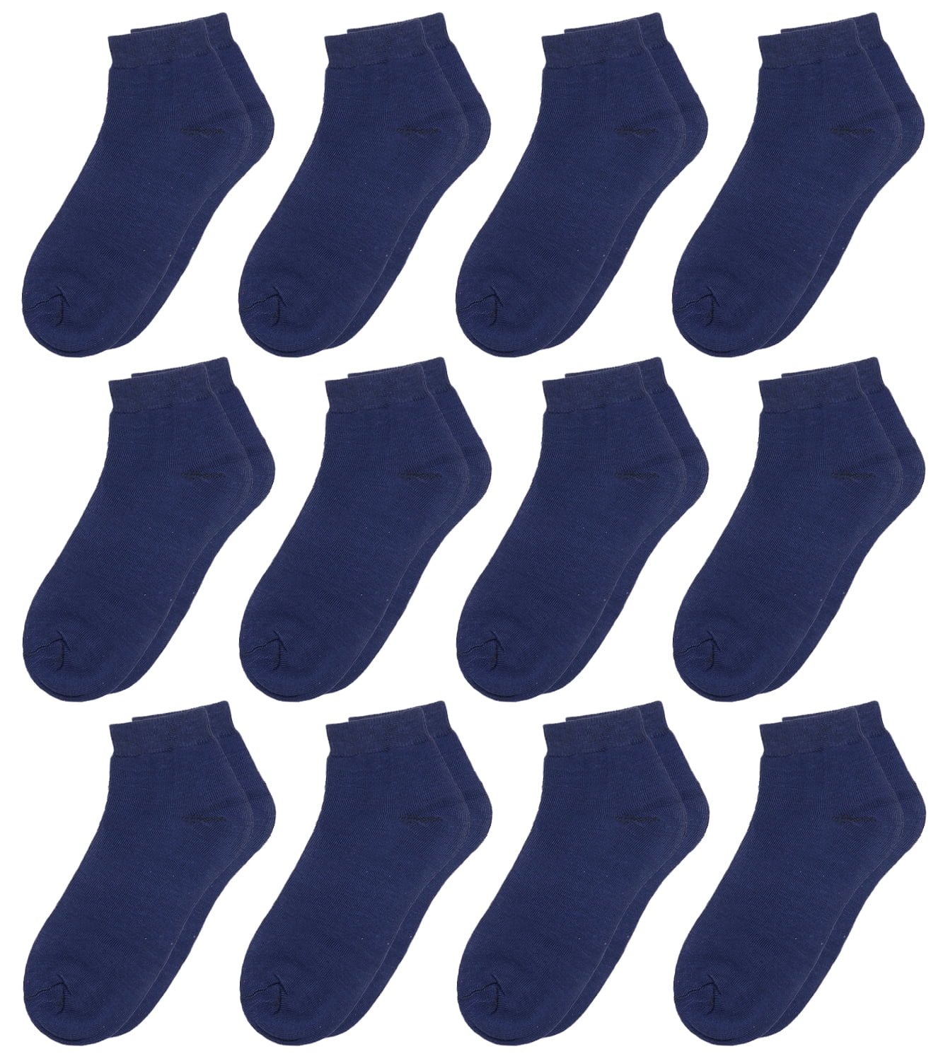 12-Pack Assorted Colors Women's Novelty Ankle Socks Size 9-11 Navy ...