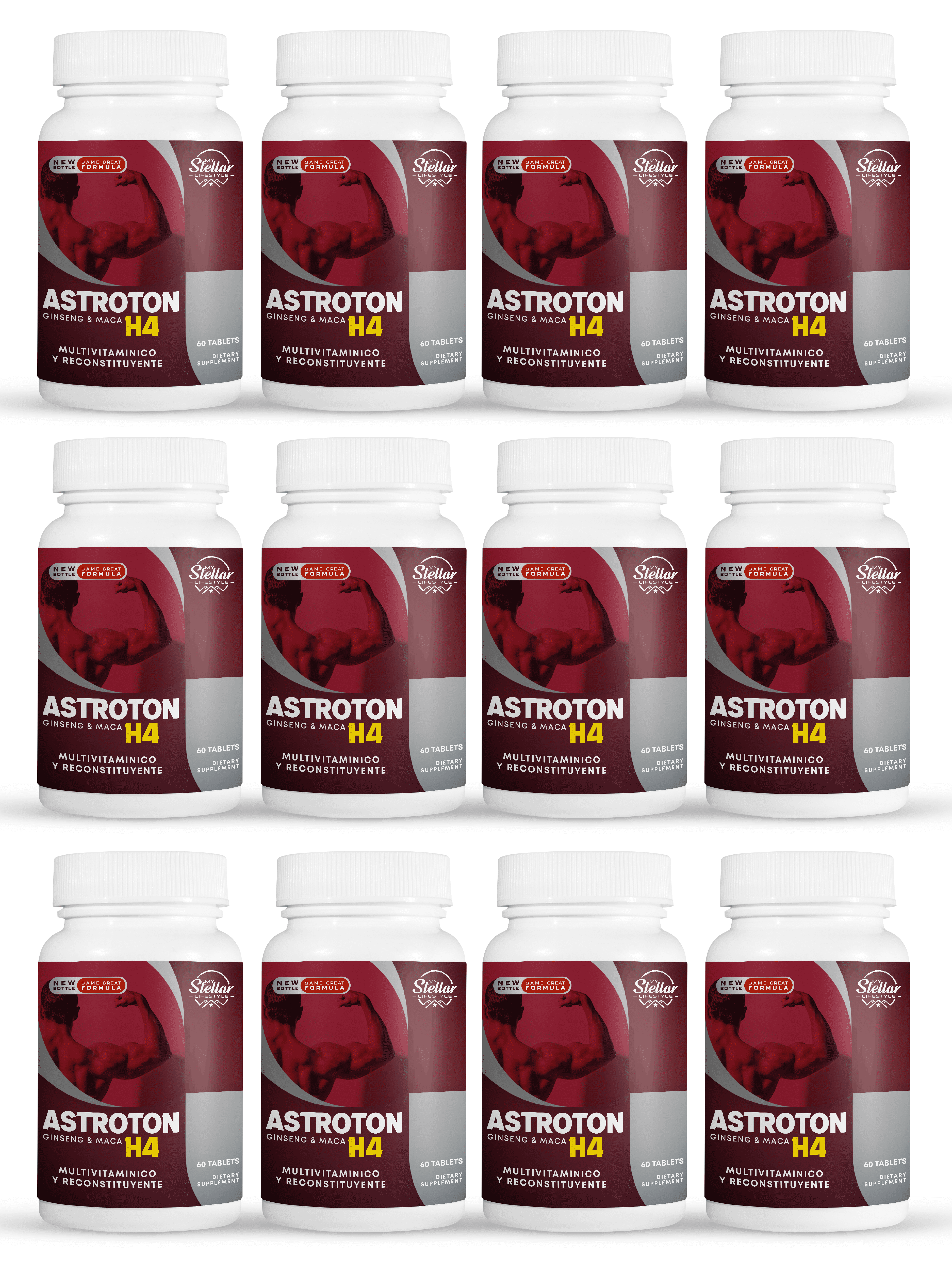 12 Pack Astroton Ginseng & Maca H4, multivitamin and restorative-60 Tablets x12 - Walmart.com