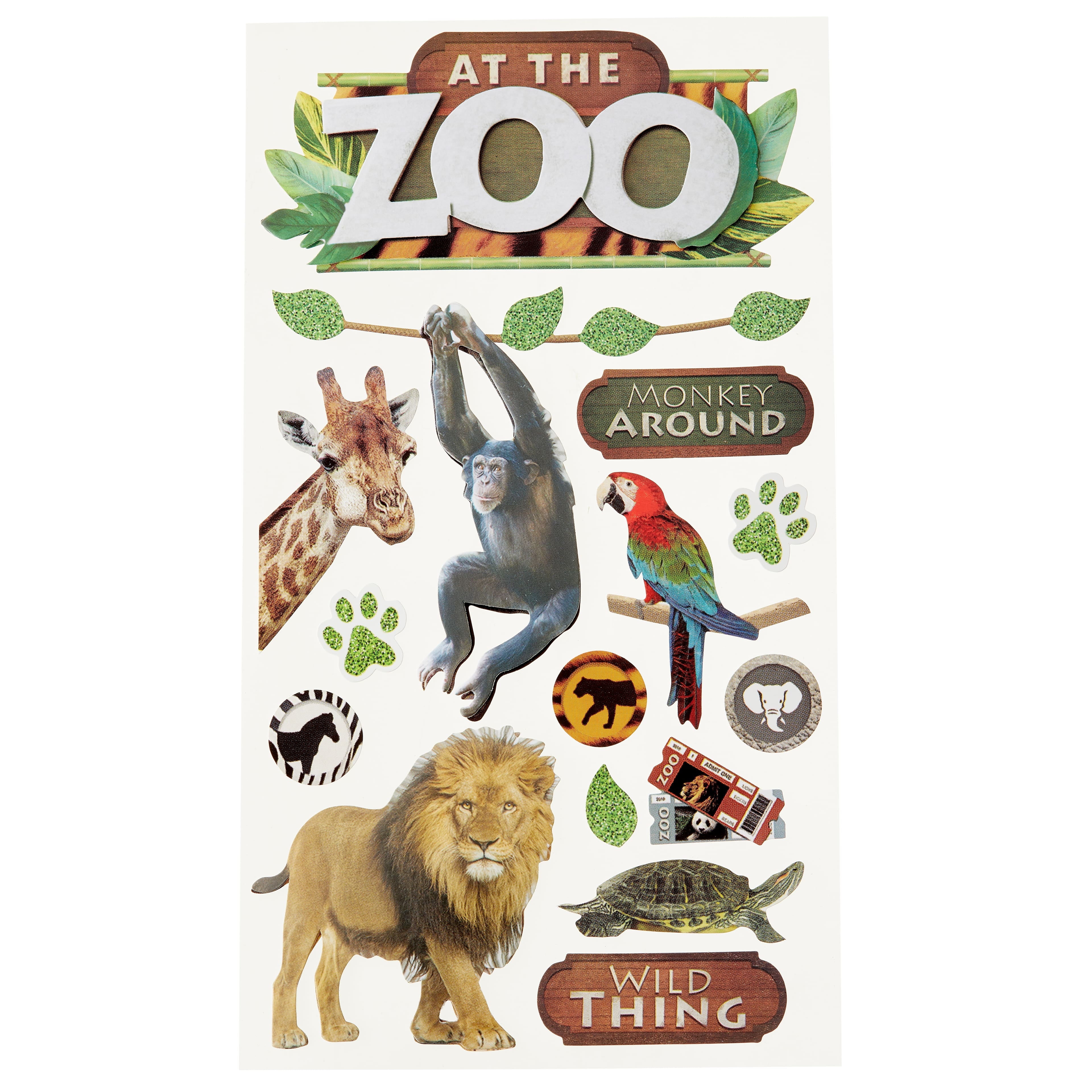12 Pack: At the Zoo Dimensional Stickers by Recollections™ - Walmart.com