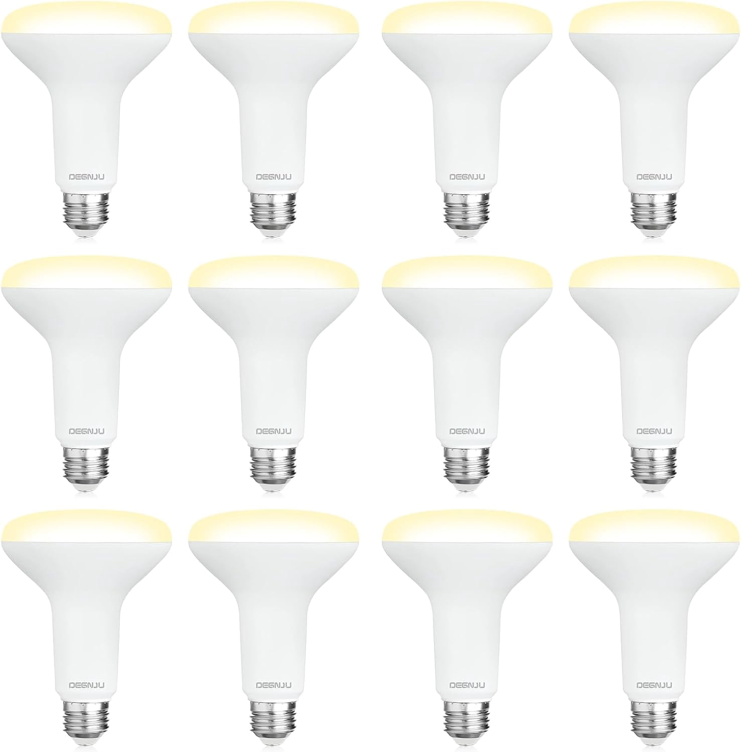 12 Pack BR30 LED Recessed Light Bulb, Dimmable Indoor Flood Bulbs CRI80 ...