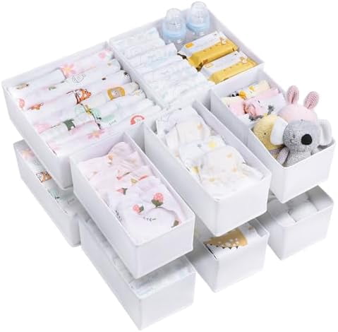 12 Pack Baby Clothes Organizer, Dresser Drawer Organizer for Baby ...