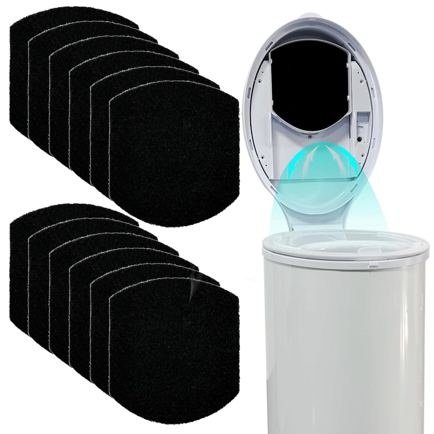 12 Pack Baby Diaper Pail Deodorizer for Ubbi Diaper Pail, Activated ...