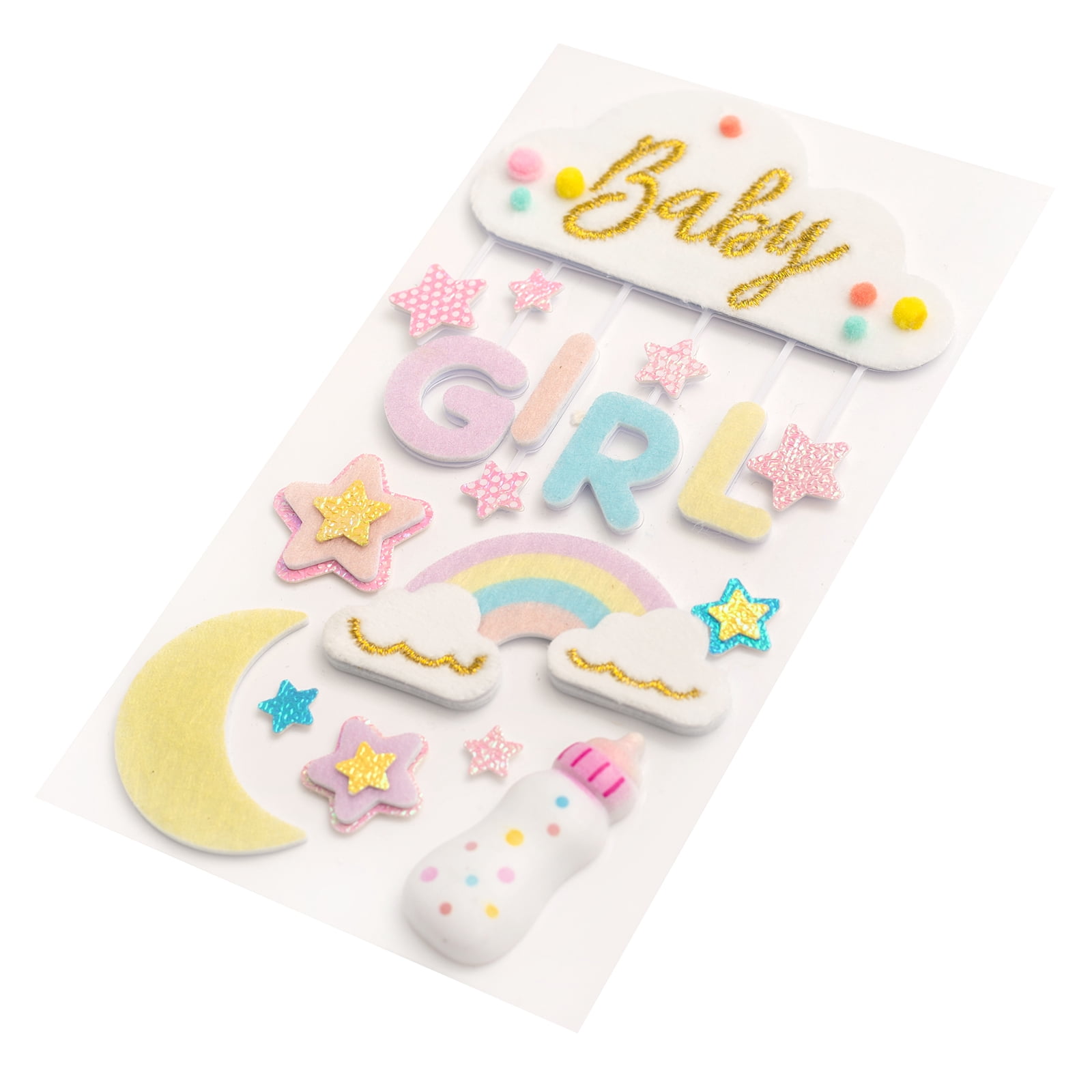 Recollections Baby Girl Cloud Dimensional Stickers, 12 Pack - Walmart.com