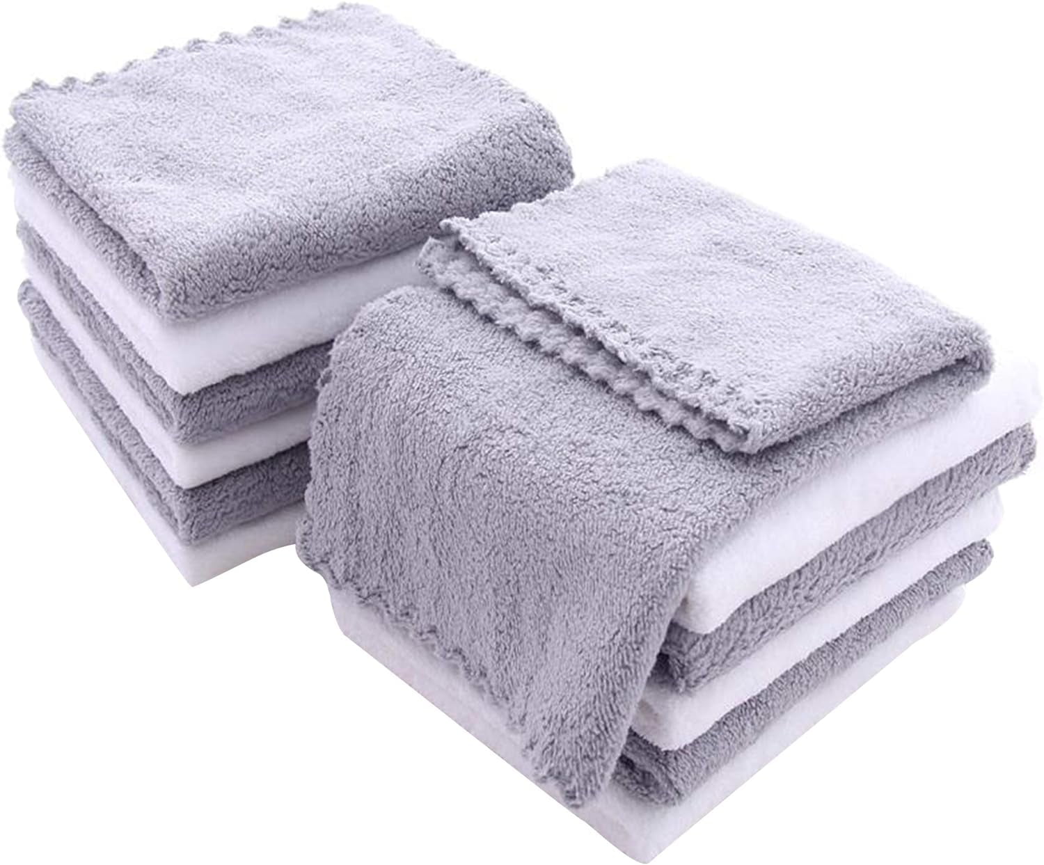 12 Pack Baby Washcloths - Extra Absorbent and Soft Wash Clothes for ...