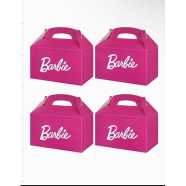 Barbie Birthday Supplies Pack: Cardstock Box, Fabric Bags, Party Favor ...