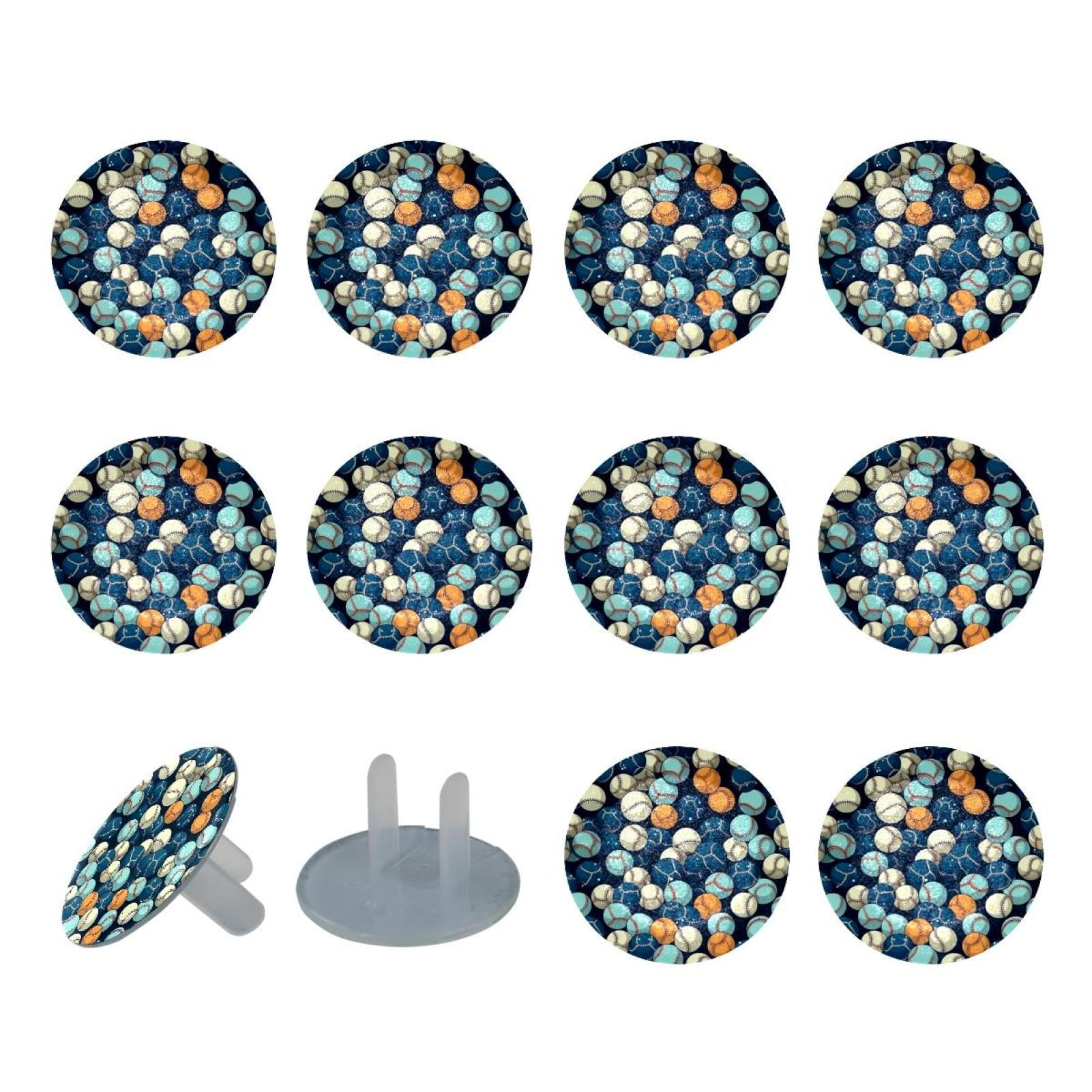 12 Pack Baseball Ball Background Outlet Covers Baby Proofing Plug ...
