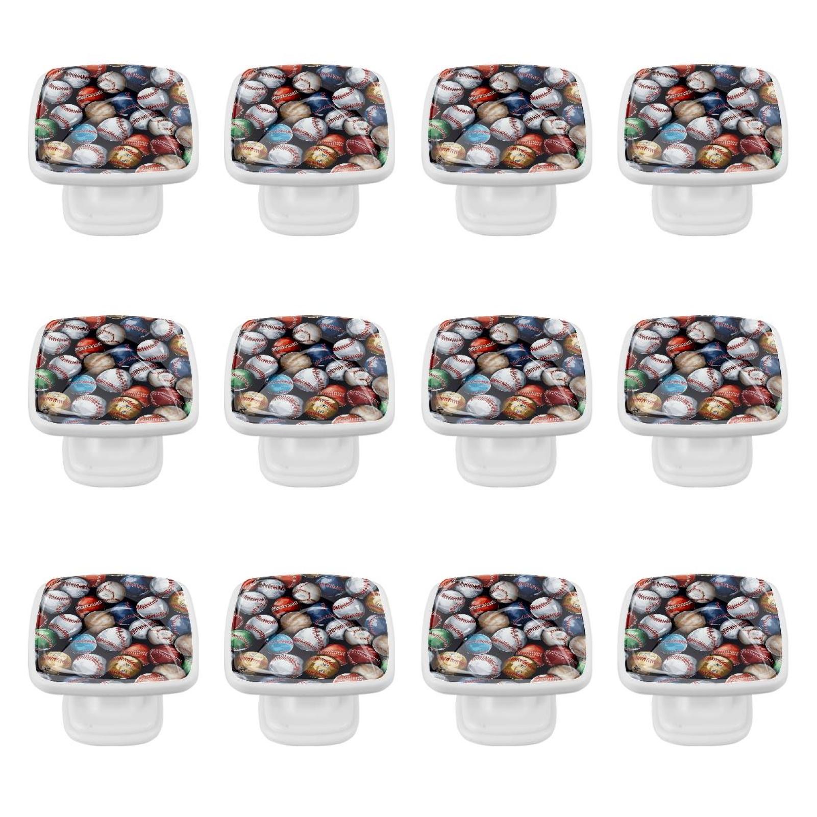 12 Pack Baseball Kitchen Cabinet Square Knob Cabinet Hardware for ...